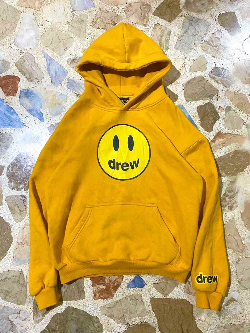 Drew House Golden Yellow Legit Hoodie, Men's Fashion, Coats, Jackets ...