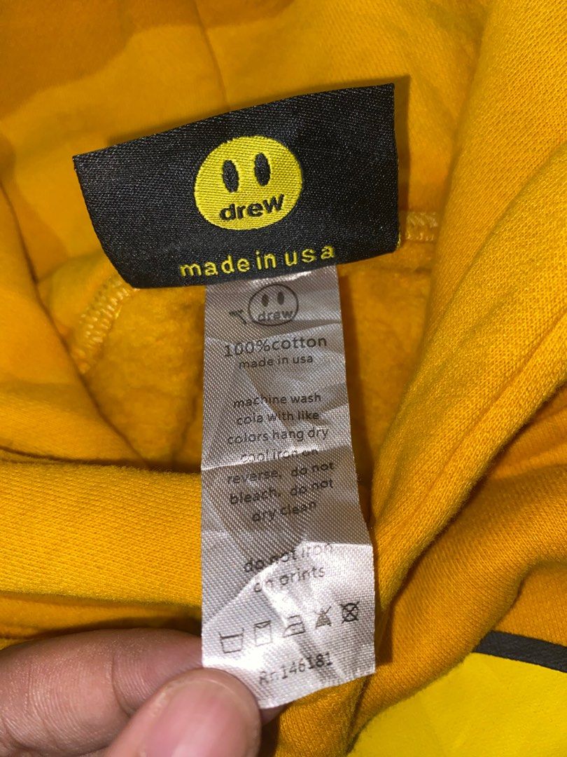 Drew House Golden Yellow Legit Hoodie, Men's Fashion, Coats, Jackets ...