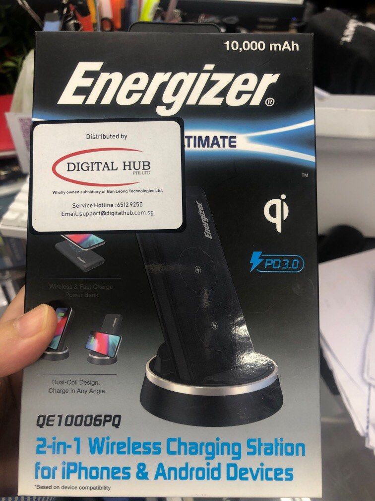 Energizer 2-in-1 Wireless Charging Station 10000mah for iPhones ...