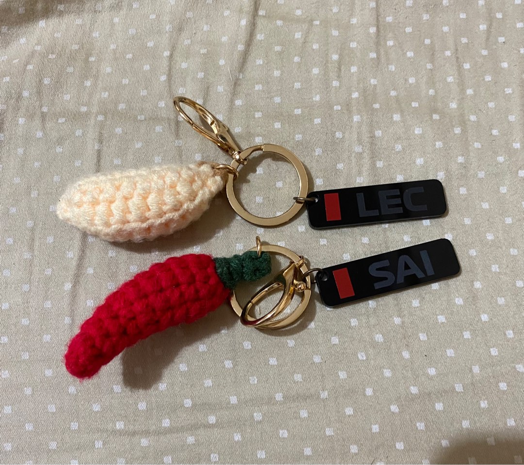 F1 Ferrari Crochet Keychains Sainz Leclerc, Sports Equipment, Other ...