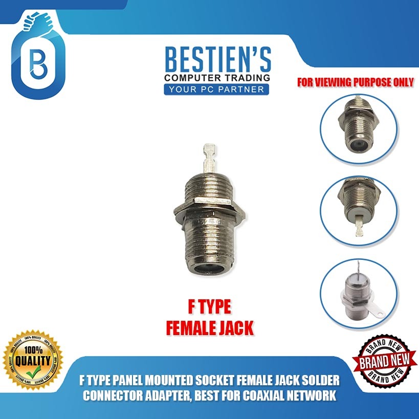 F TYPE PANEL MOUNTED SOCKET FEMALE JACK SOLDER CONNECTOR ADAPTER, BEST ...