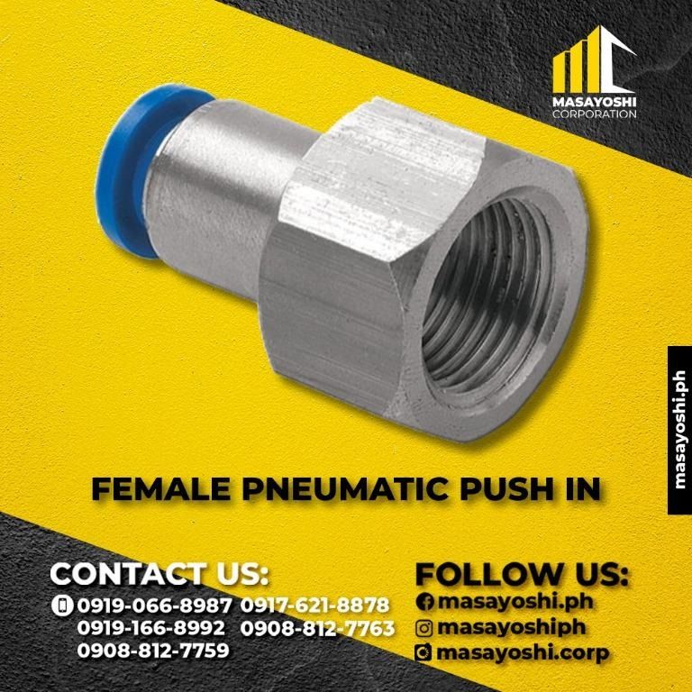 Female Pneumatic Push In Fittings | Fittings | Threaded Adaptor ...