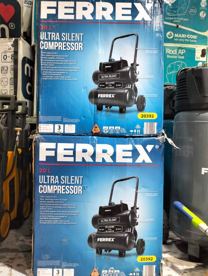FERREX 20L Ultra Silent Compressor (HC20SI-TWIN) surplus from australia ...