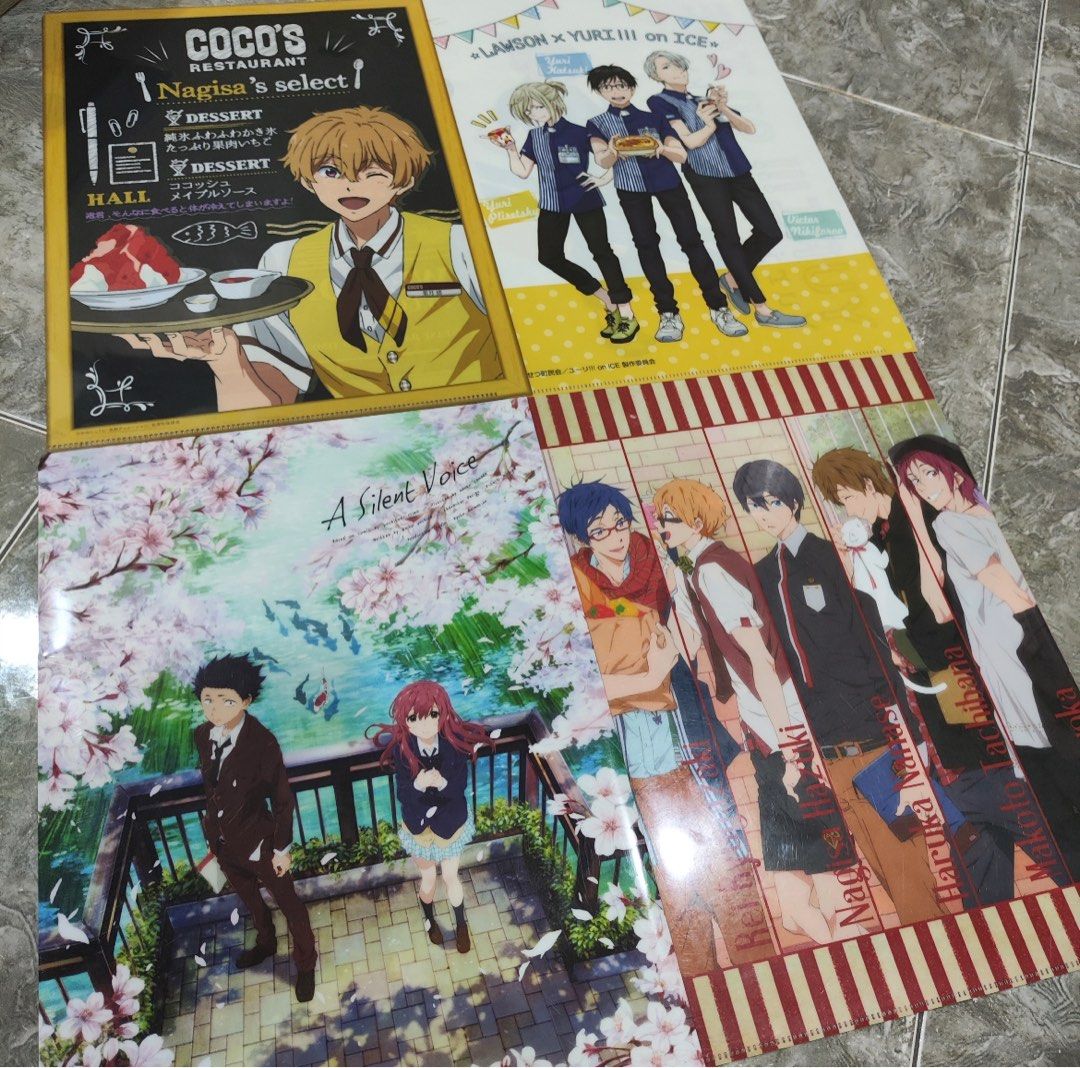 files given, yuri on ice, tbhk, free!, kny, silent voice, Hobbies ...