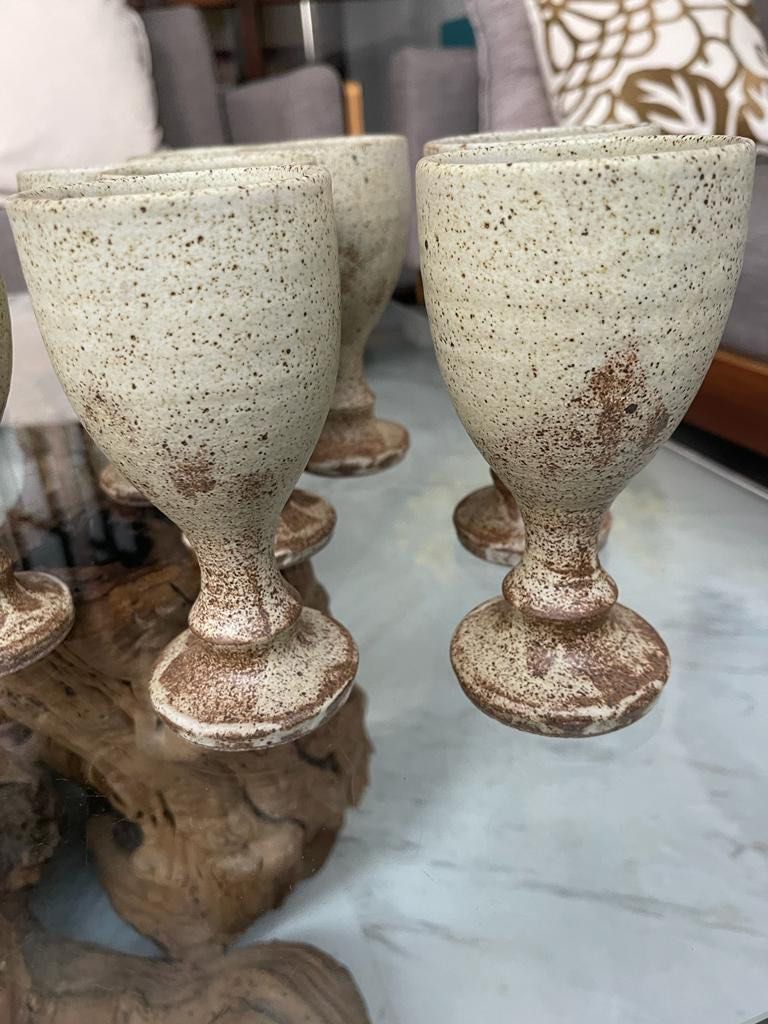 Fire Earthed Decanter with 8 Wine Goblets, Furniture & Home Living ...