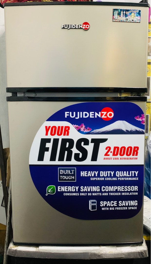 Fujidenzo 3.5 cu. ft. Two Door Personal Refrigerator RDD-35 T (Titanium ...