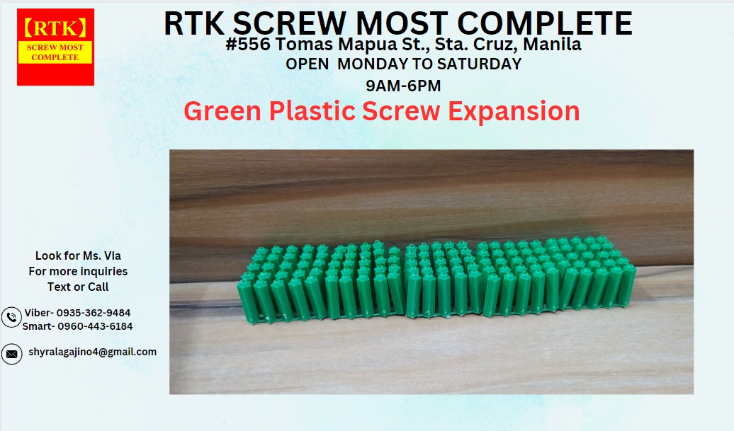 Green Plastic Screw Expansion, Commercial & Industrial, Construction ...