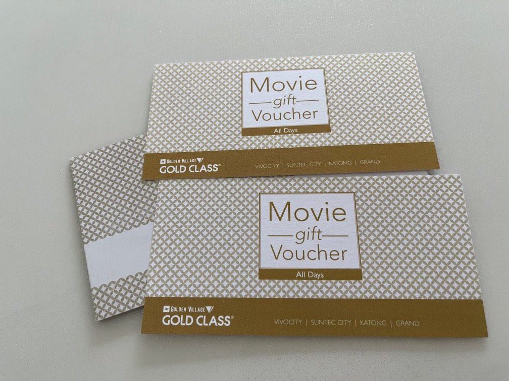 GV Gold Class Movie Tickets, Tickets & Vouchers, Vouchers on Carousell