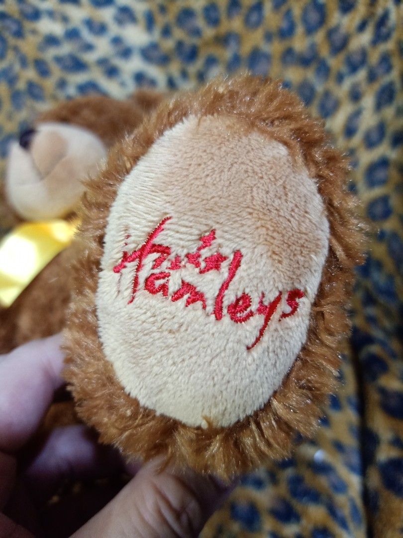 HAMLEY'S CLASSIC TEDDY BEAR YELLOW BOW SOFT FLUSH TOY, Hobbies & Toys ...