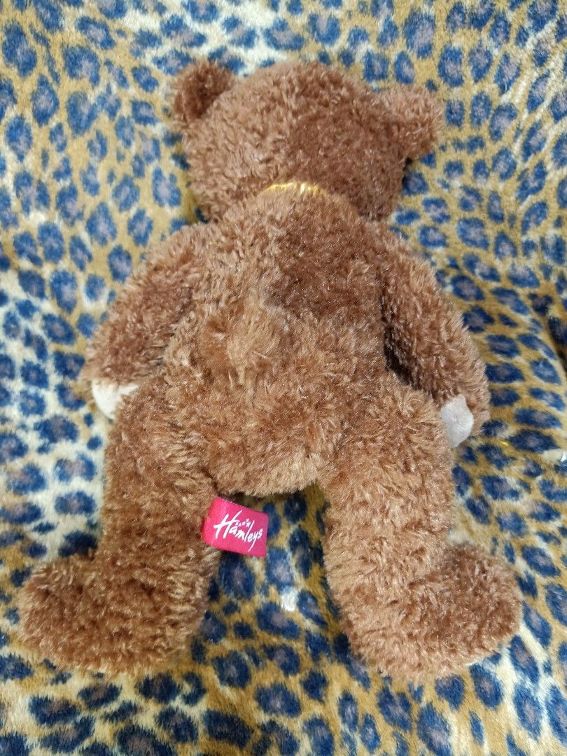 HAMLEY'S CLASSIC TEDDY BEAR YELLOW BOW SOFT FLUSH TOY, Hobbies & Toys ...