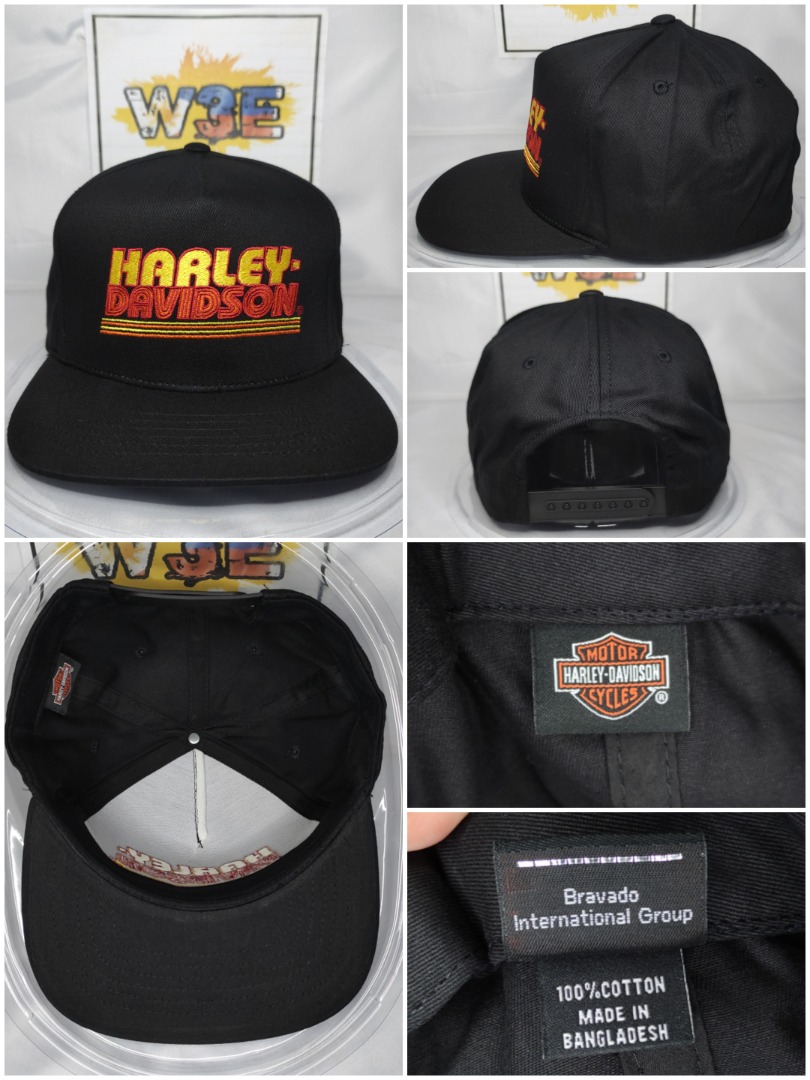 HARLEY-DAVIDSON WARM THROWBACK SNAPBACK BLACK, Men's Fashion, Watches ...