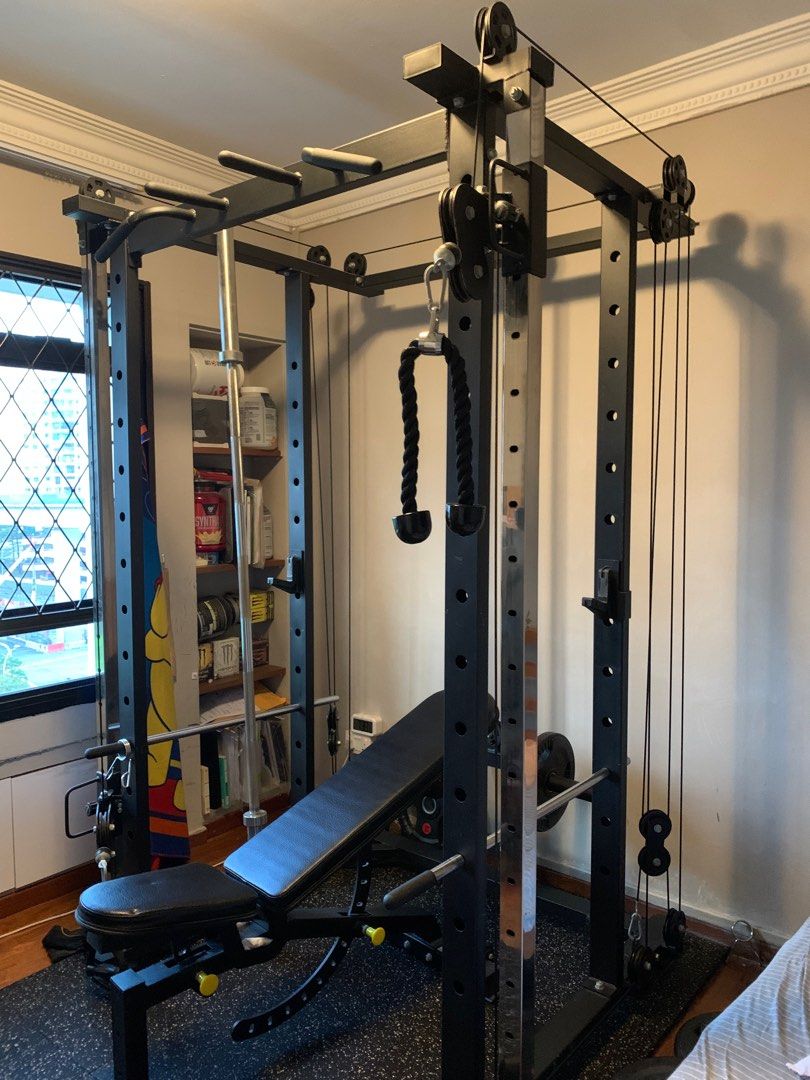 Home Gym Rack (With Cable system), Sports Equipment, Exercise & Fitness ...