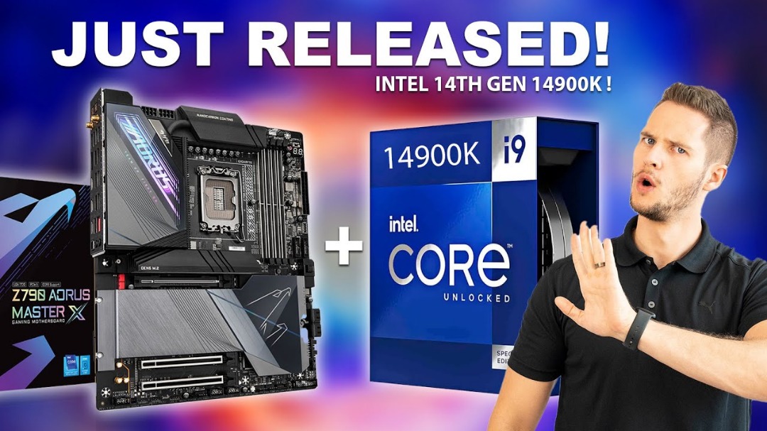 Intel Core i9 14th gen 14900k CPU + Gigabyte Z790 Aorus Master X ...