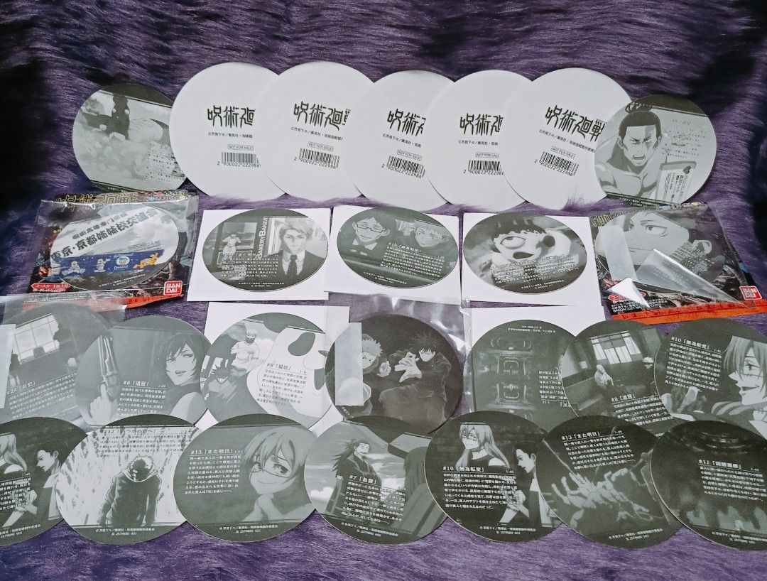 Jujutsu Kaisen 26pcs Coasters, Hobbies & Toys, Memorabilia ...