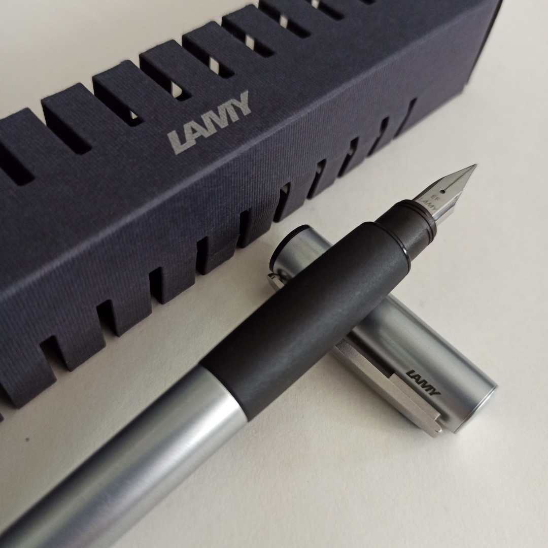 Lamy Accent Fountain Pen - Aluminium/ Rubber (EF Nib), Hobbies & Toys ...