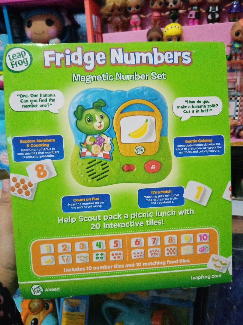 Leap frog fridge numbers toy, Babies & Kids, Infant Playtime on Carousell
