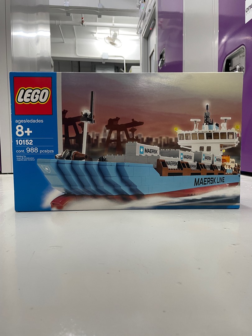 LEGO 10152 Maersk Line 貨櫃船, 興趣及遊戲, 玩具 & 遊戲類 - Carousell