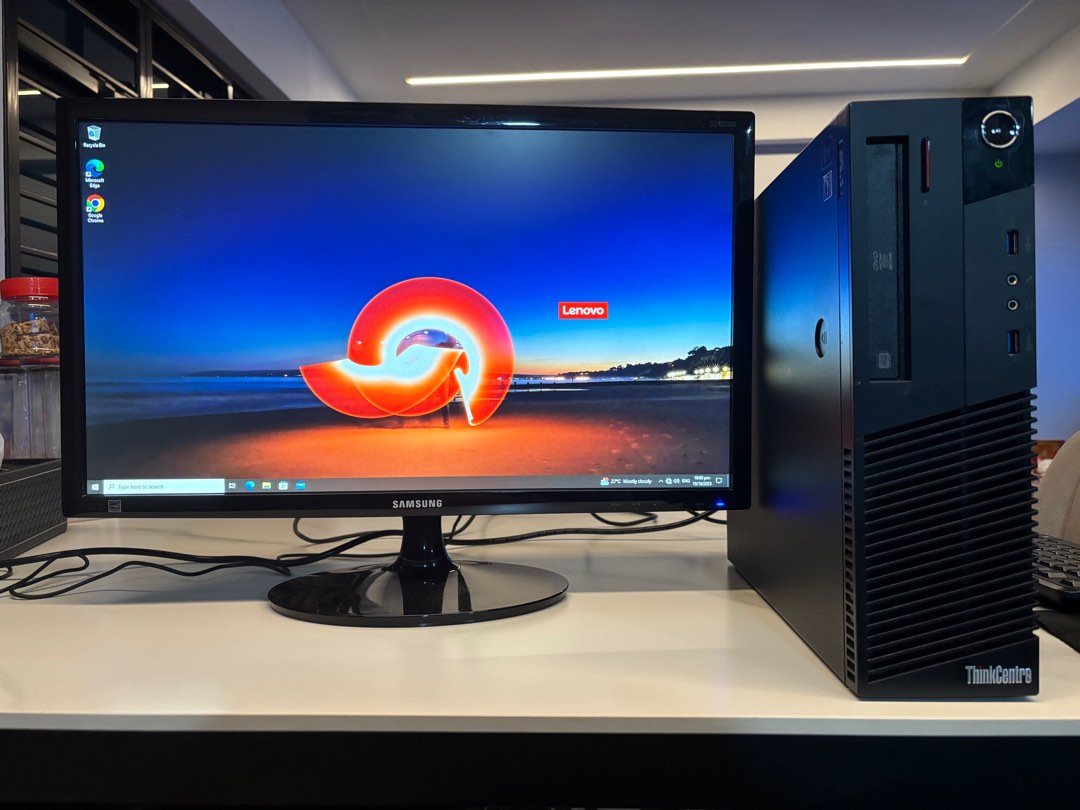 LENOVO ThinkCentre Business Office WFH Student HBL Essential Desktop ...