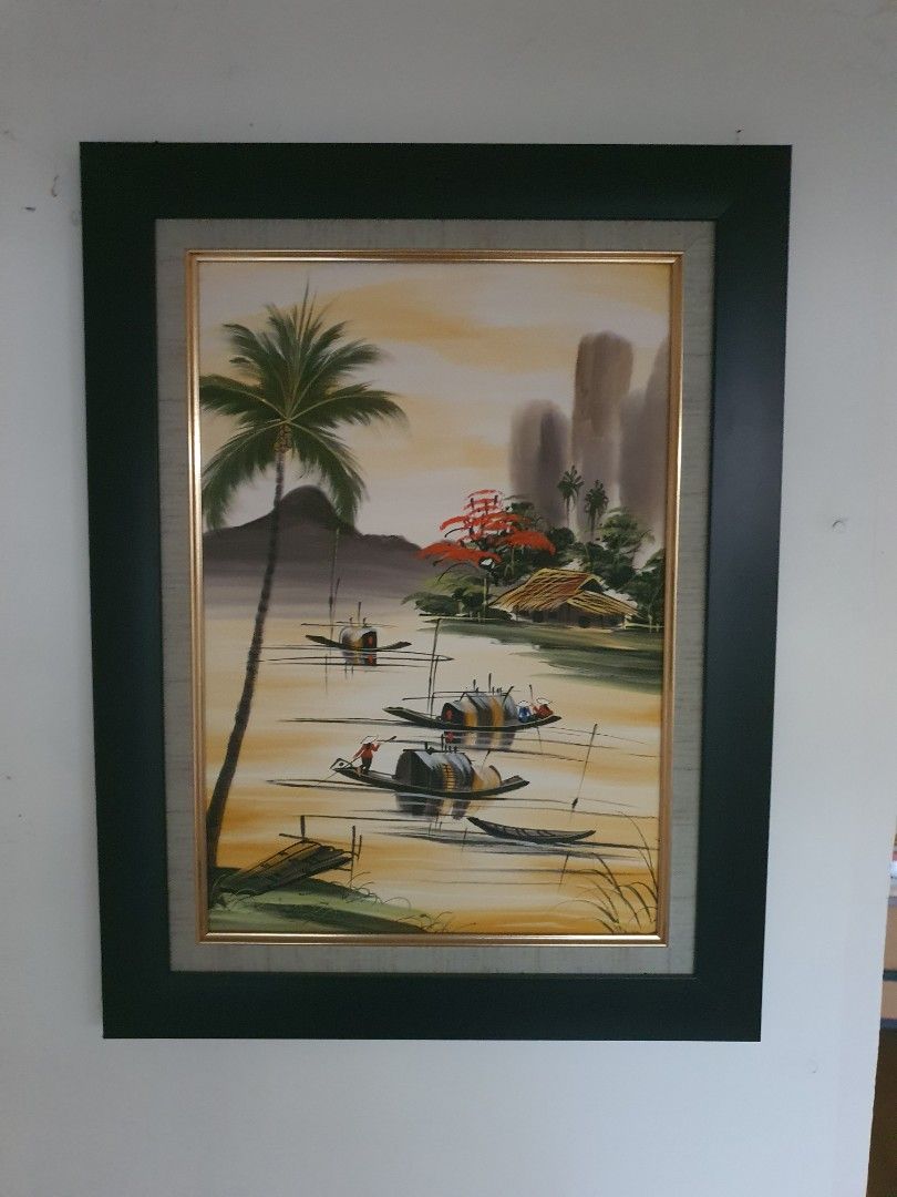 Lukisan Pemandangan Painting Artwork Paint Art Work Design Craft Lukis ...