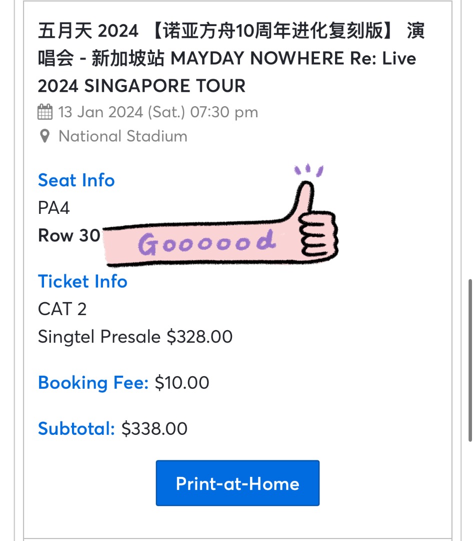Mayday concert tickers, Tickets & Vouchers, Event Tickets on Carousell