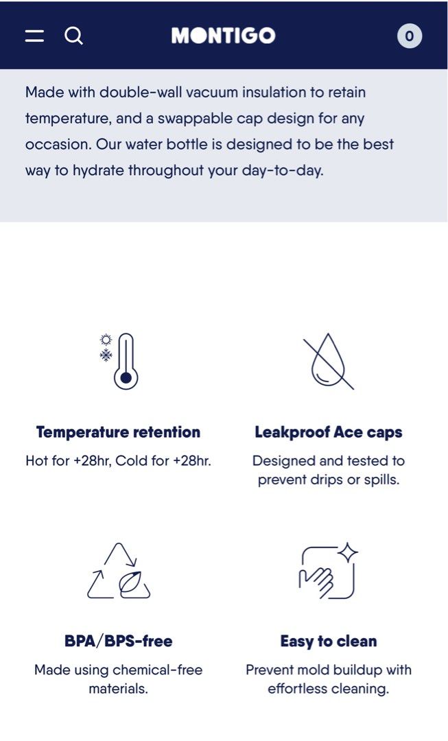 Montigo Ace Bottle Massive Thermal Flusk, Furniture & Home Living ...