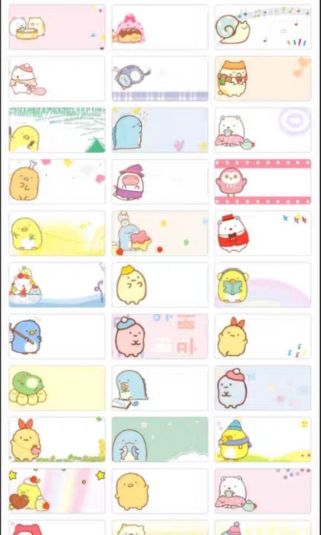CUTE Name stickers printing/ cartoon stickers label, Hobbies & Toys ...