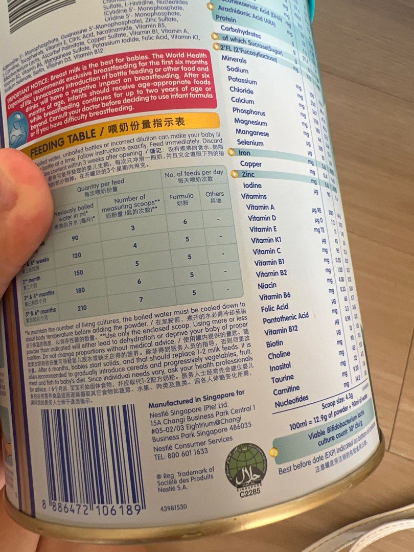 Nestle Nan Optipro 1 for 0-6 months, Babies & Kids, Nursing & Feeding ...