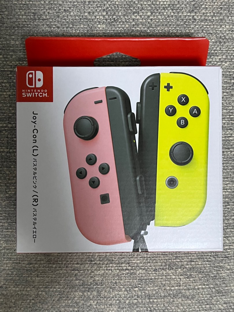 Nintendo Switch Joy-Con Controller Pastel Pink/Pastel Yellow, Video ...