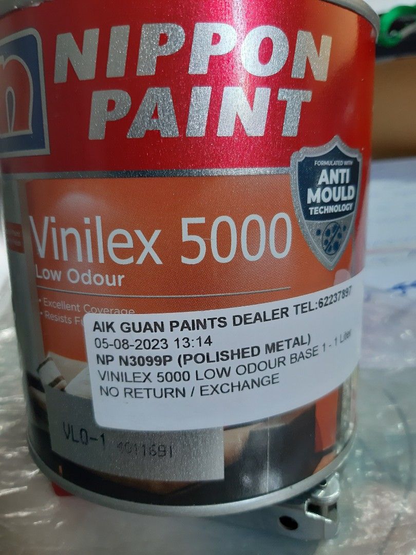 Nippon Paint Vinilex 5000- 1 litre, Furniture & Home Living, Home ...