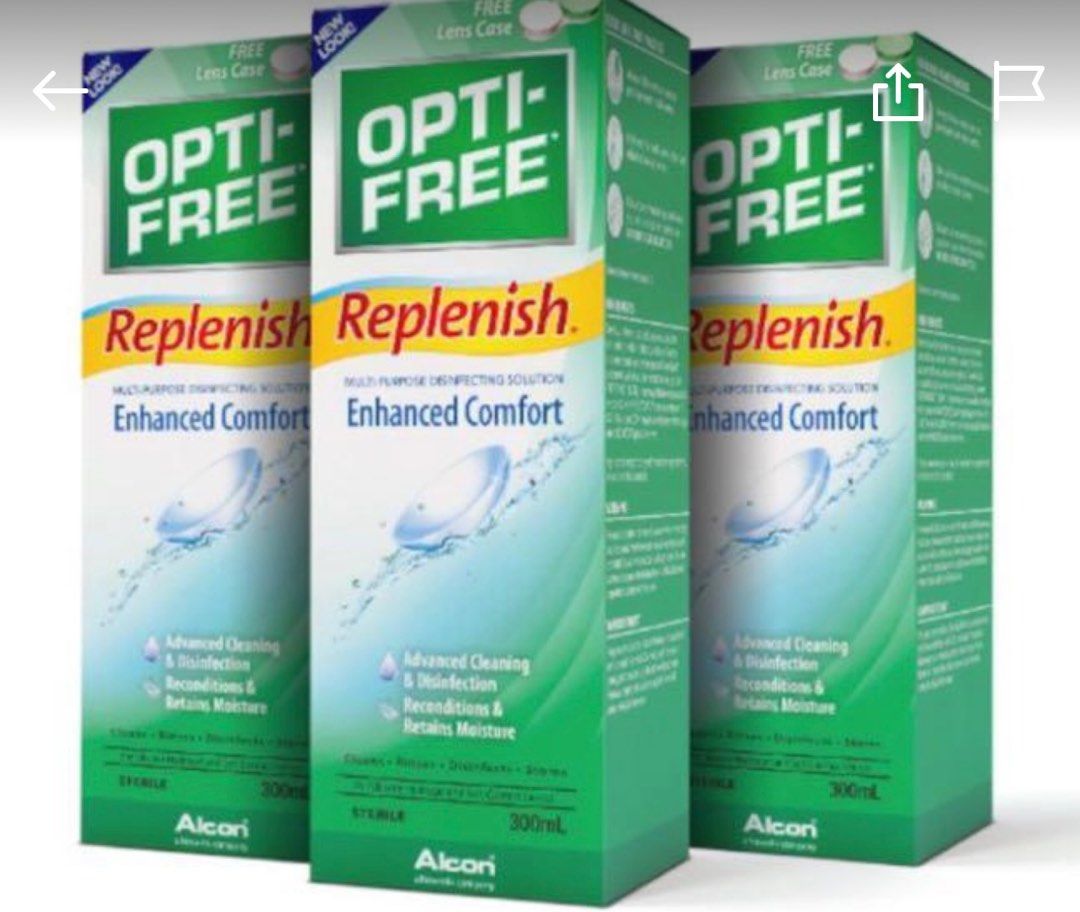 Optifree replenish Contact lens solution, Beauty & Personal Care ...