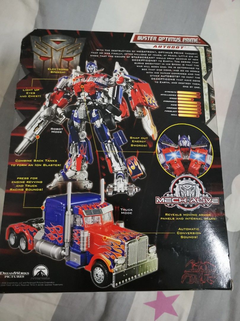 Original Transformers buster Optimus prime revenge of the fallen ...