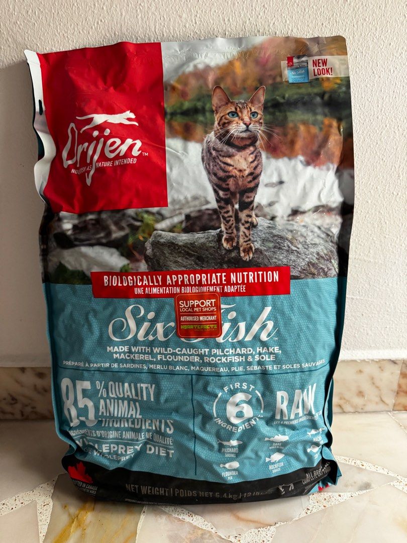 Orijen Six Fish Cat Food 5.4KG, Pet Supplies, Pet Food on Carousell