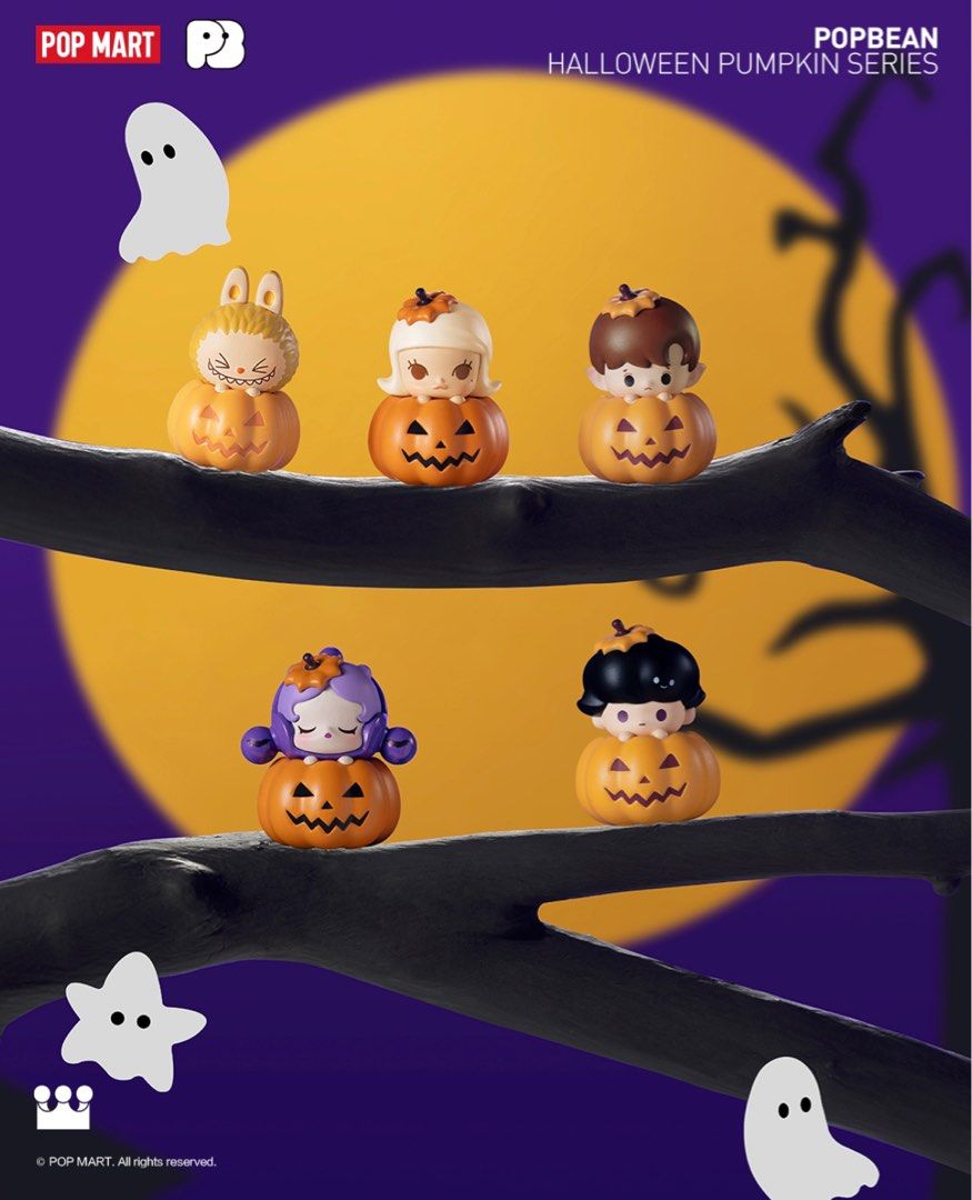 POP BEAN HALLOWEEN PUMPKIN SERIES POPMART / FULL SET / SINGLE, Hobbies ...