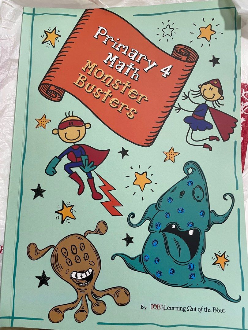 Primary 4 Maths Monsters Buster Learning Out of the box holiday practice book, Hobbies & Toys ...