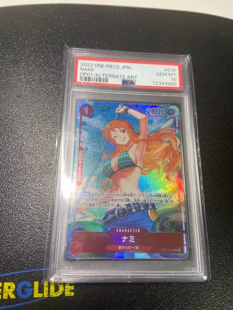 PSA 10 Nami OP01-016 Alternate Art Parallel Romance Dawn Japanese 2022 One Piece Card, Hobbies ...