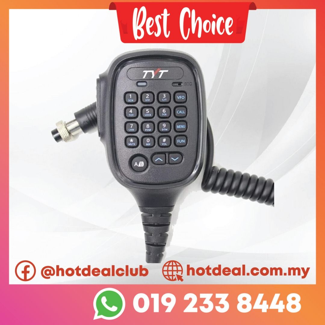 ptt mic tyt th8600 with numeric keypad, Audio, Microphones on Carousell