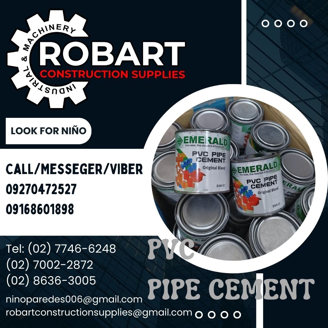 PVC PIPE CEMENT, Commercial & Industrial, Construction Tools ...