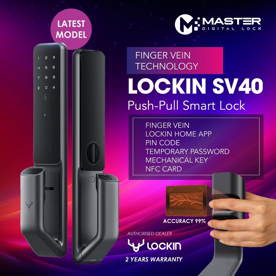 [READY STOCK] ALL NEW! LOCKIN SV40 PUSH PULL DIGITAL DOOR LOCK ...