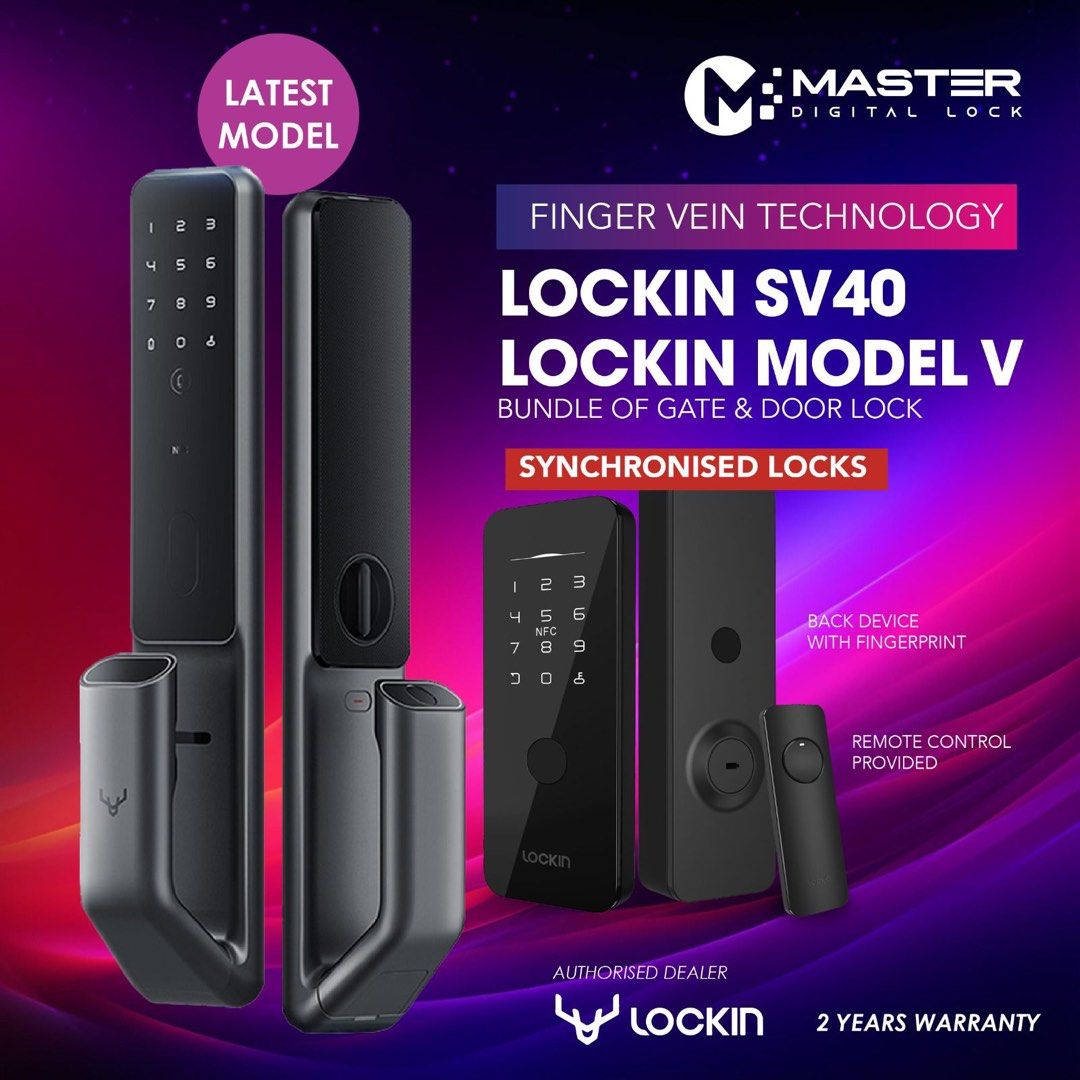 [READY STOCK] ALL NEW! LOCKIN SV40 PUSH PULL DIGITAL DOOR LOCK ...
