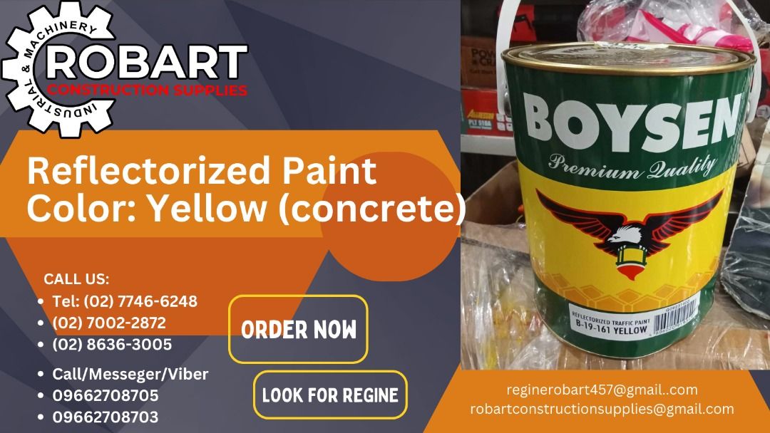 Reflectorized Paint Color: Yellow (concrete), Commercial & Industrial ...