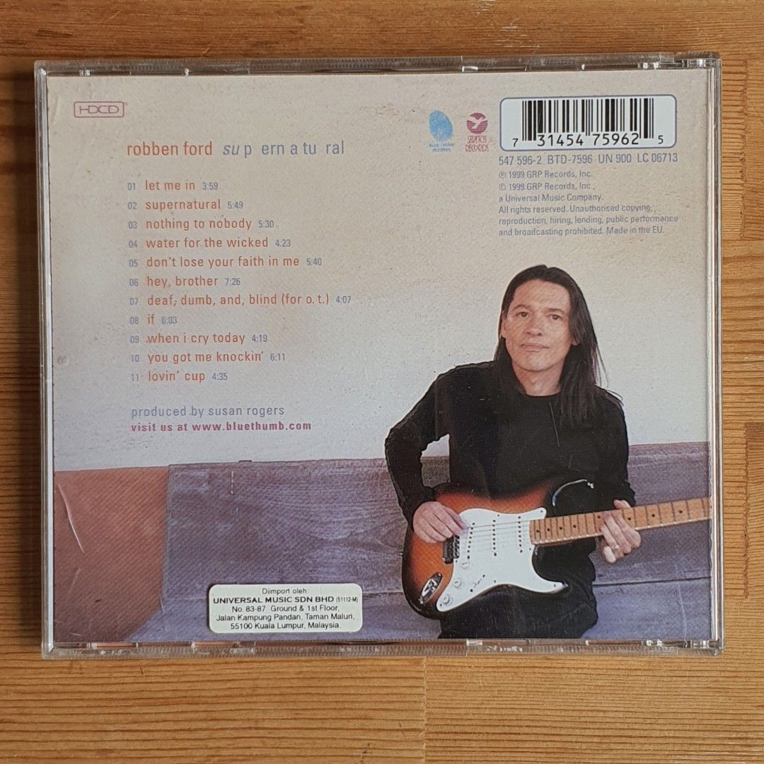 Robben Ford Supernatural CD blues rock guitar, Hobbies & Toys, Music ...