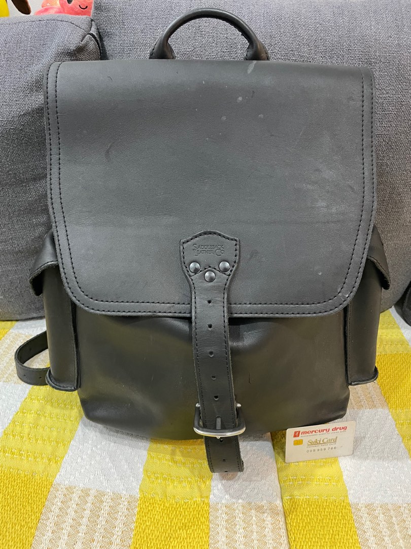 Saddleback Leather Simple Backpack Large Black, Men's Fashion, Bags ...