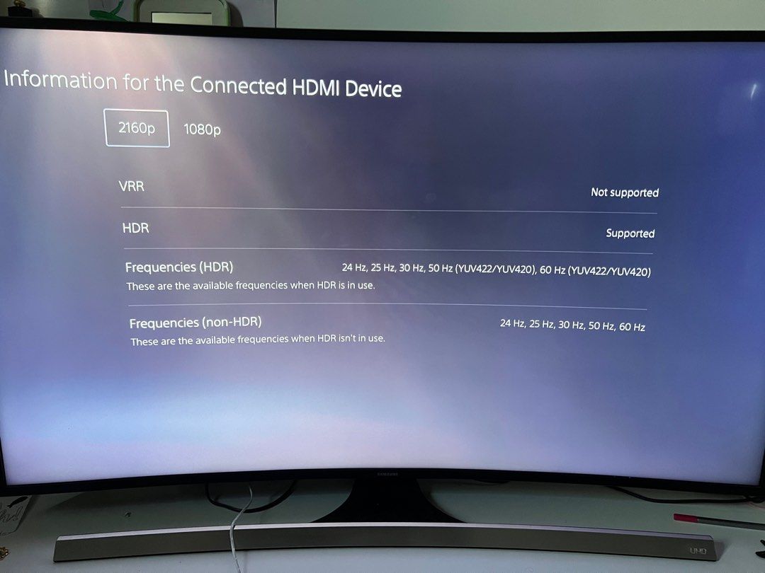 Samsung 48 inch curved 4K HDR 60hz TV UA48JU6600, TV & Home Appliances ...