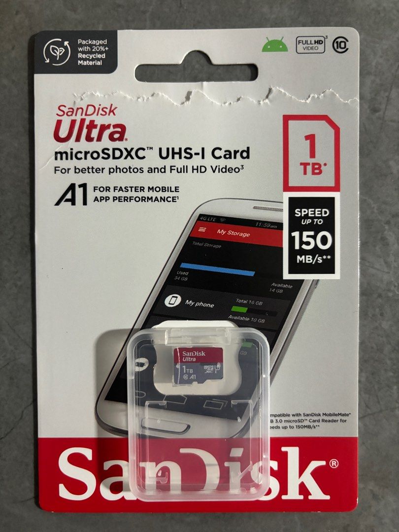 SanDisk Ultra 1TB Micro SD Card, Mobile Phones & Gadgets, Mobile ...