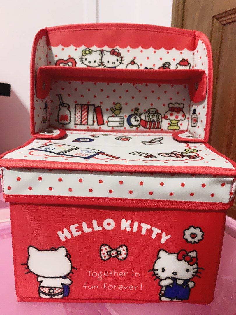 Sanrio character storage box Kuromi melody hello kitty, Hobbies & Toys ...