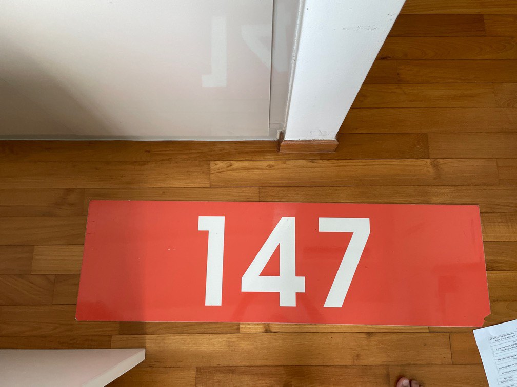 SBS transit 147 destination sign, Hobbies & Toys, Memorabilia ...