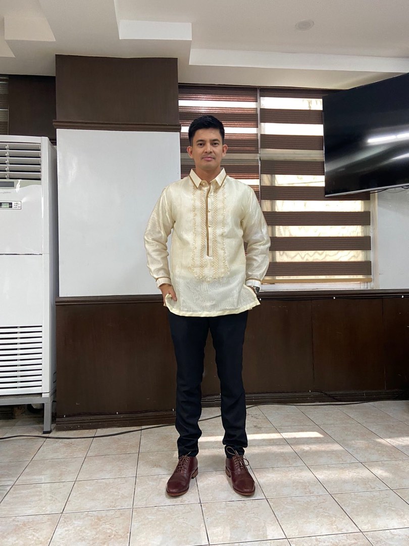 Sebastian Modern Barong, Men's Fashion, Tops & Sets, Formal Shirts on ...