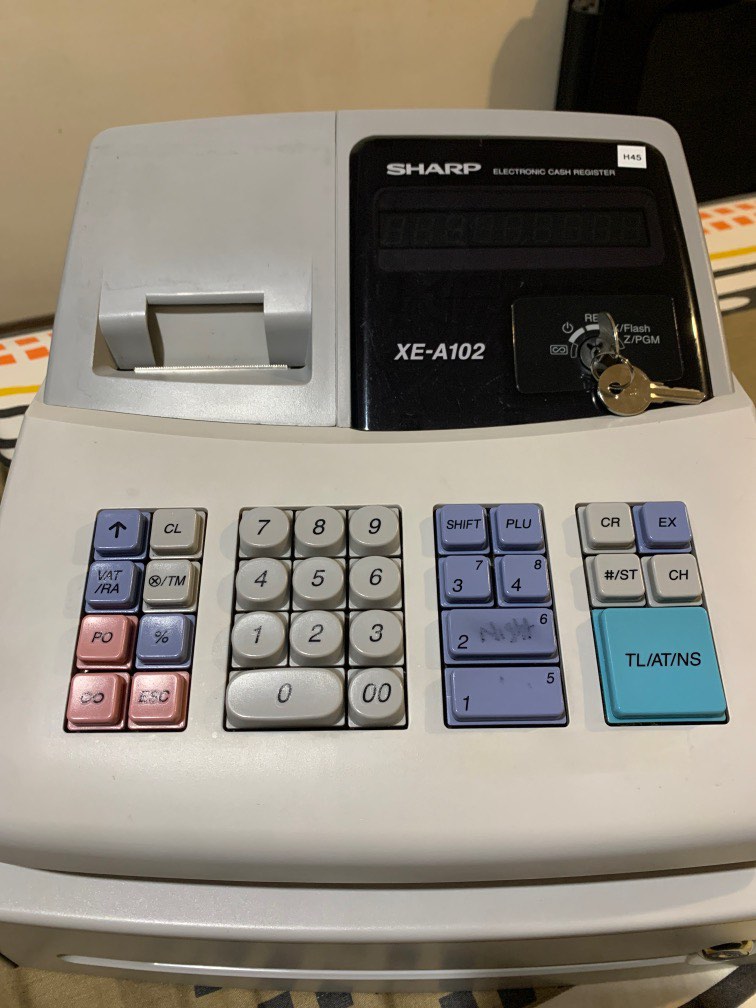 Sharp Electronic Cash Register XE-A102, Computers & Tech, Office & Business Technology on Carousell