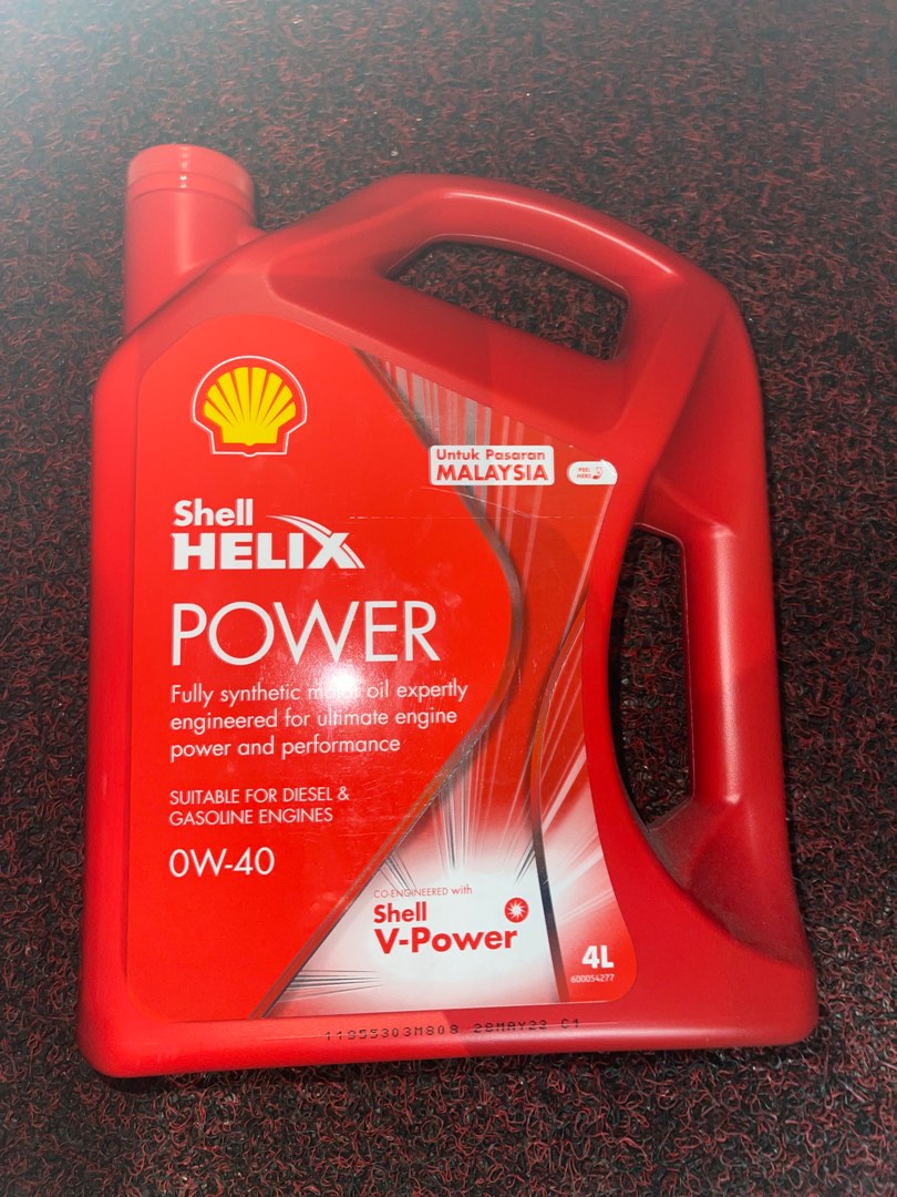 SHELL HELIX FULLY SYNTHETIC V-POWER, Auto Accessories on Carousell