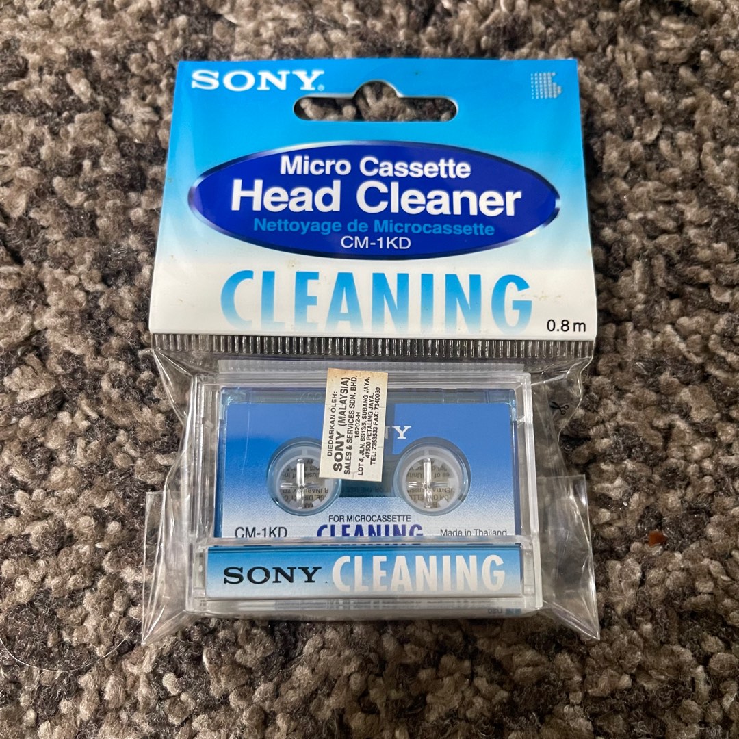 SONY Micro Cassette Head Cleaner CM-1KD, Hobbies & Toys, Music & Media ...